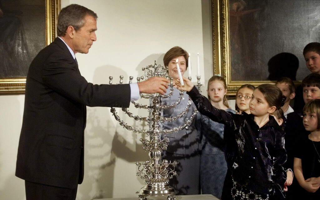 My White House Park Bench Chanukah - Rabbi Avi Shafran